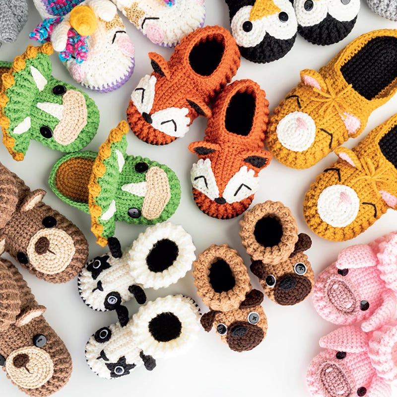 Animal Slippers - Etsy