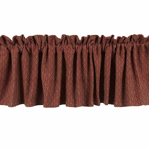 Barn Red Oat Philmont Jacquard Valance Lined Vl850017 - Etsy
