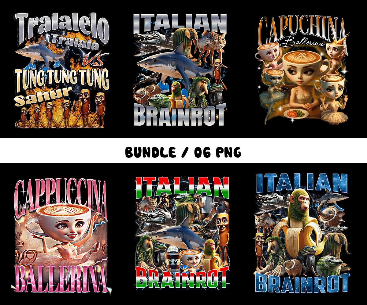 Italian Brainrot Homage Png Bundle, Italian Brainrot Shirt Design ...