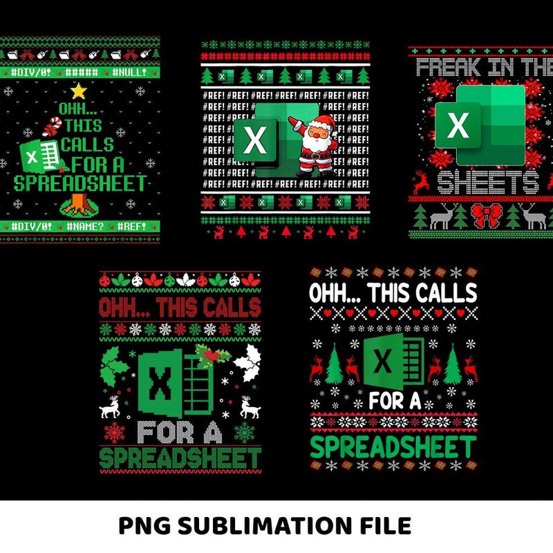 Excel Sheet Ugly Christmas Sweater - Etsy