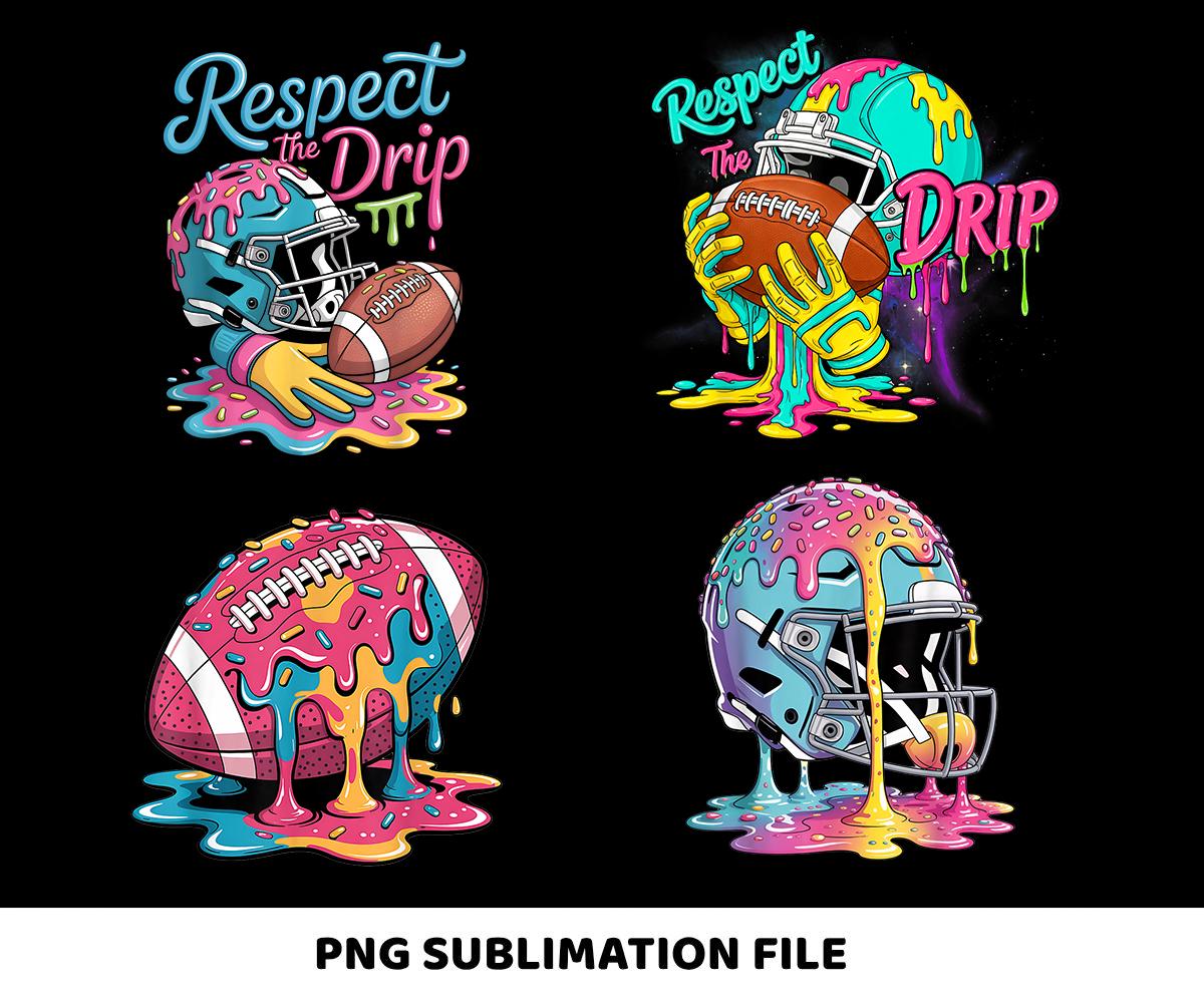 Football Drip PNG Bundle Png, Ice Cream Drip Png, Respect the Drip ...