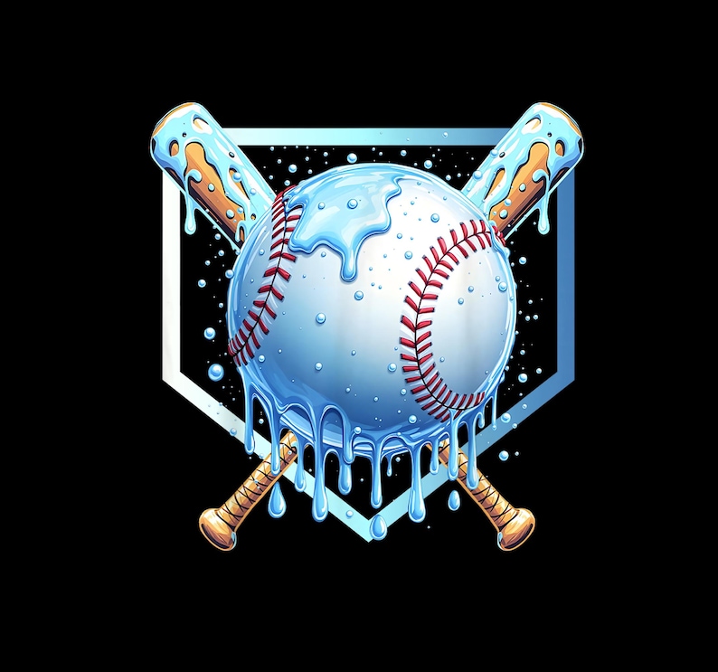 Baseball Drip PNG, Cool Sports Design for Boys & Men Baseball Drip ...
