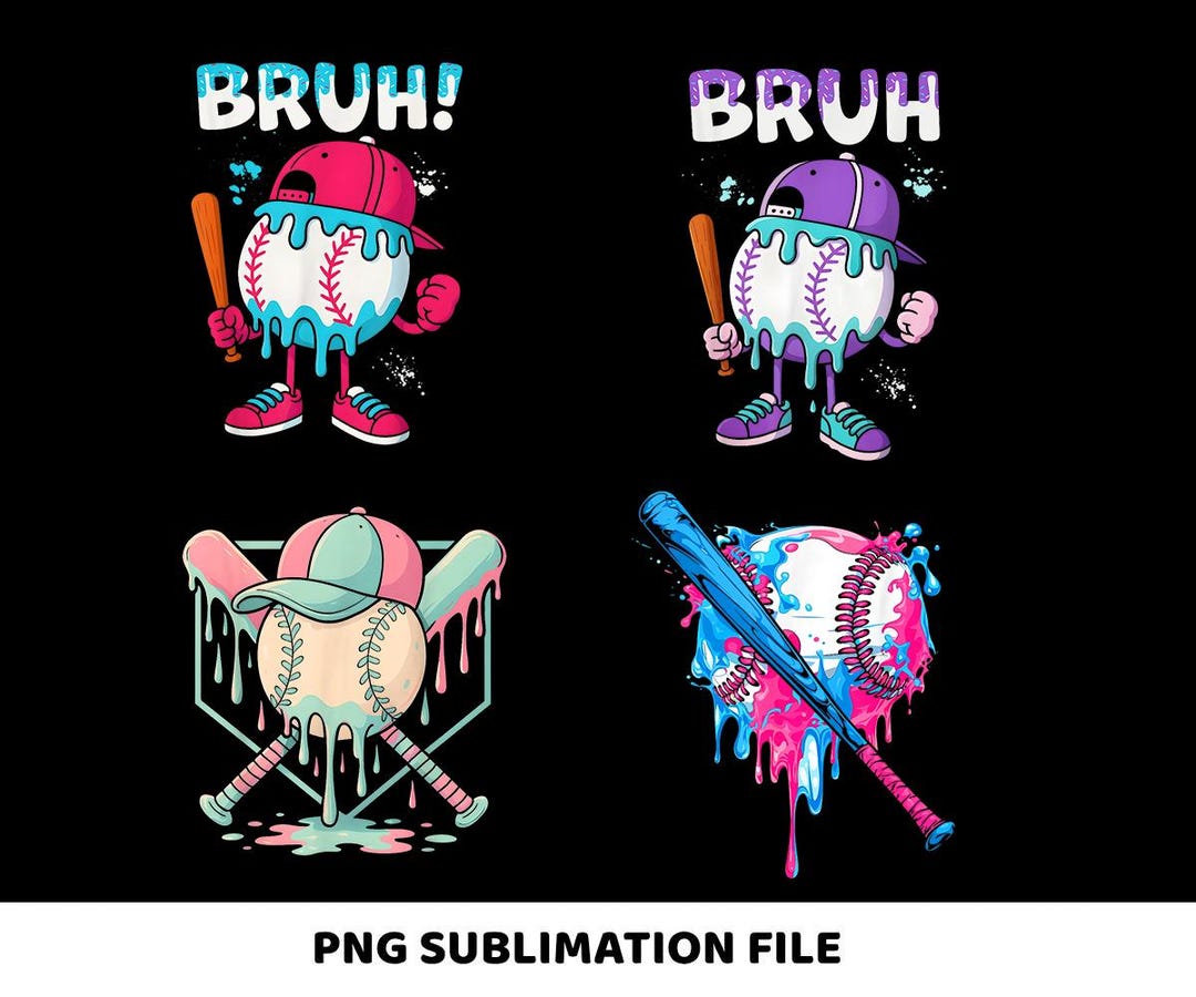 Baseball Drip Bundle PNG, Cool Sports Design for Boys & Men Baseball ...