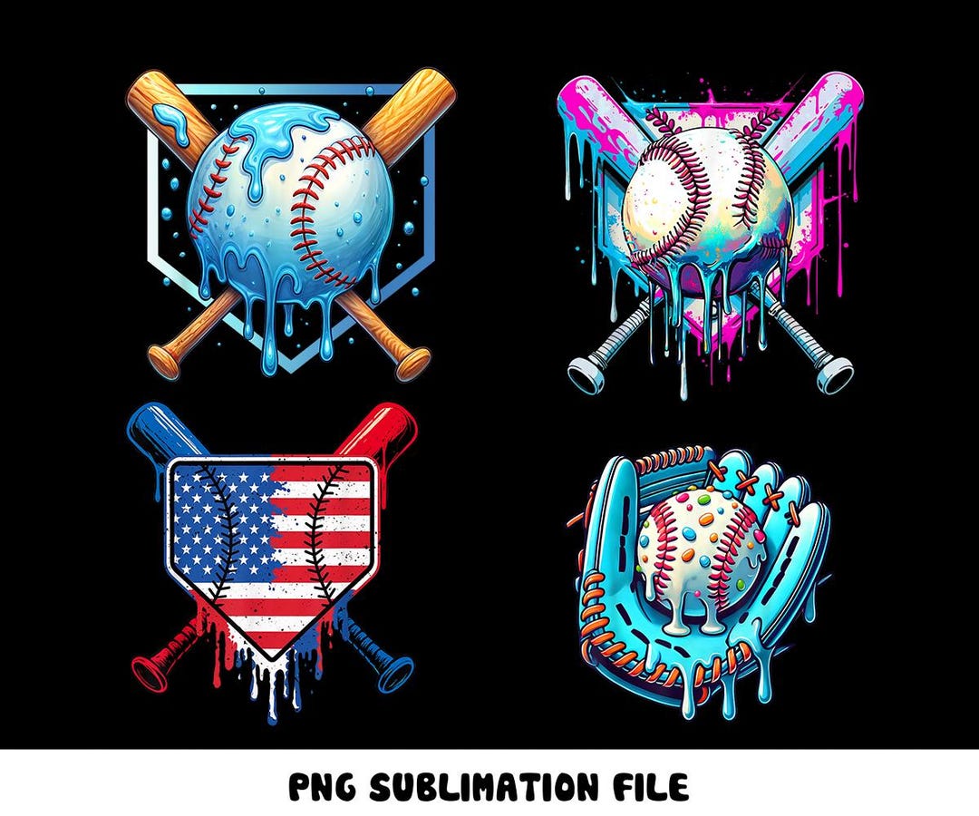 Baseball Drip Bundle PNG, Cool Sports Design for Boys & Men Baseball ...