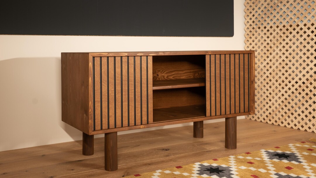 Mid Century Sideboard aus Massivholz 110cm - Etsy.de