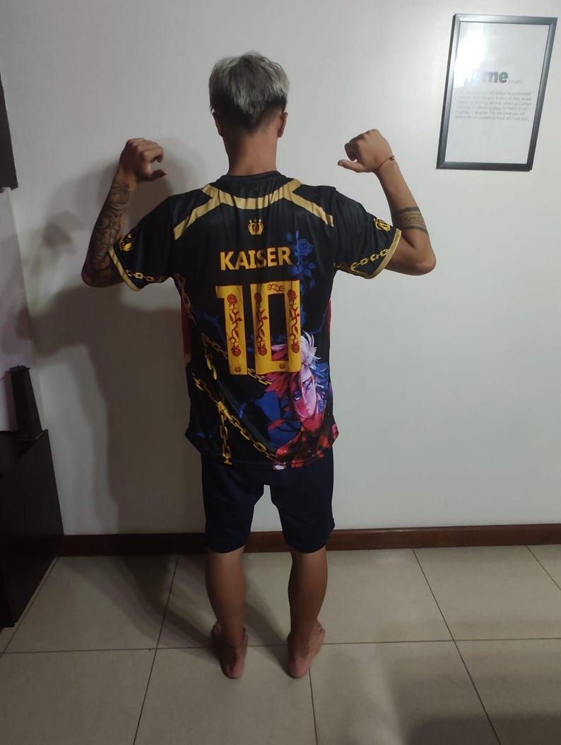 Blue Lock Kaiser 10 Jersey, Bastard München Anime Soccer Shirt, Michael ...