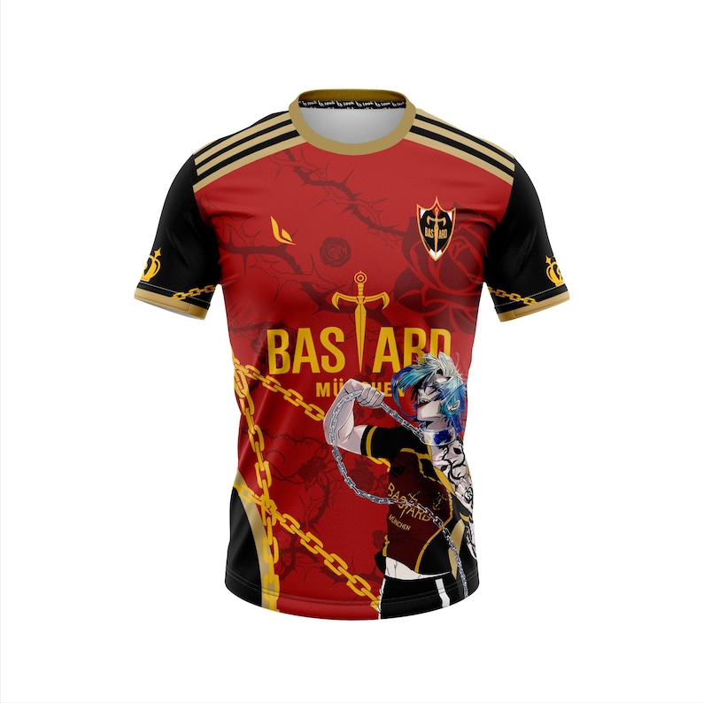 Blue Lock Kaiser 10 Jersey, Bastard München Anime Soccer Shirt, Michael ...