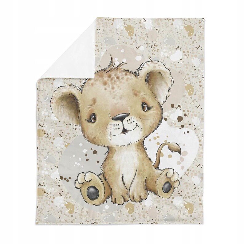 Large Lion Cub Fabric Panel - Safari Savanna Exotic Cat Animal Wildlife ...