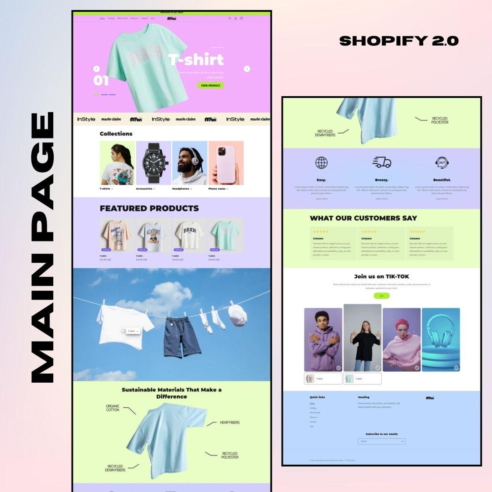 Shopify Theme for Print on Demand Store Design POD Shop Shopify Website ...