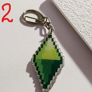 Sims Plumbob Keychain – Pixel, Crystal & Glossy Variants – Gamer Gift ...