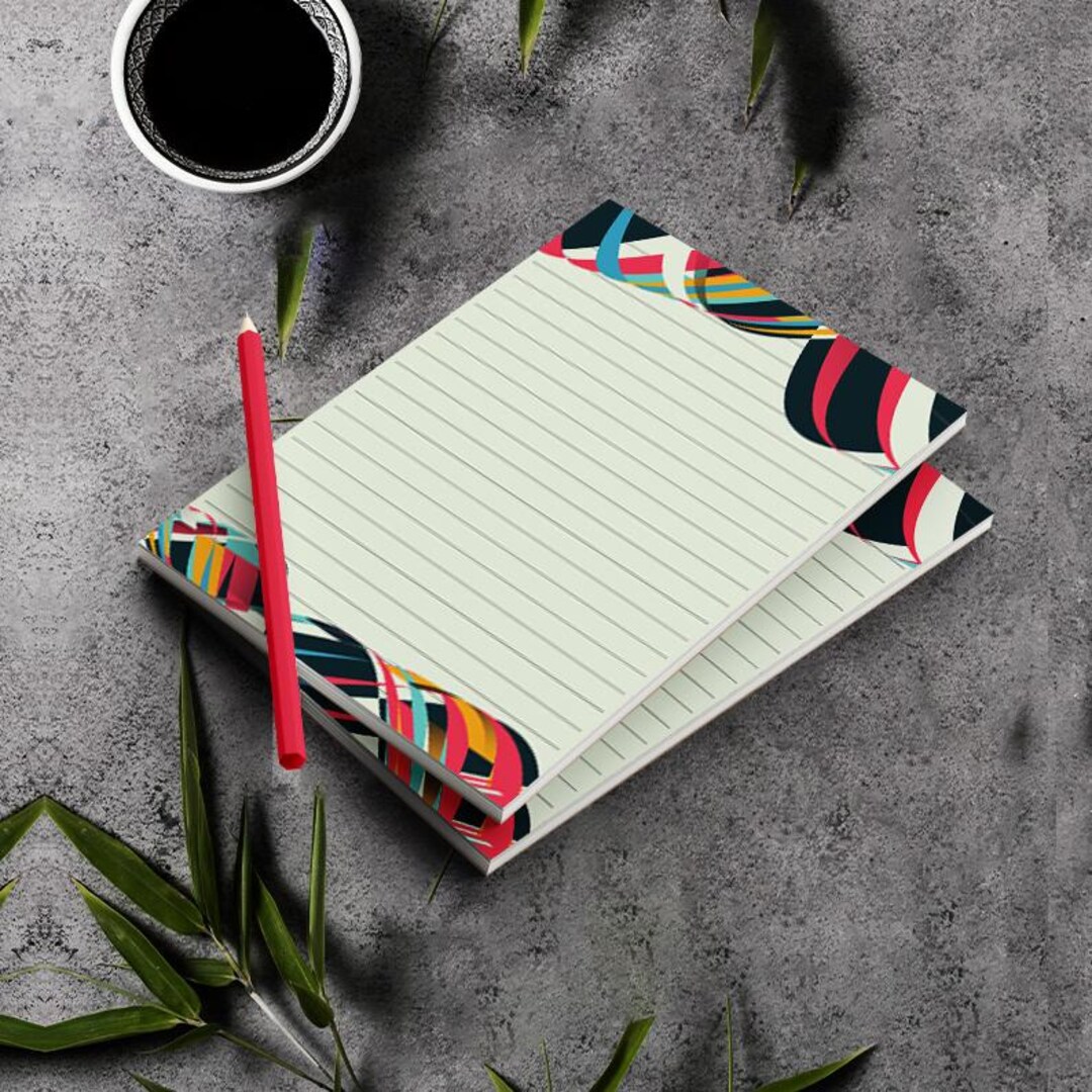 Printable Notepad – Colorful and Modern Design – A3 Lined Page for ...