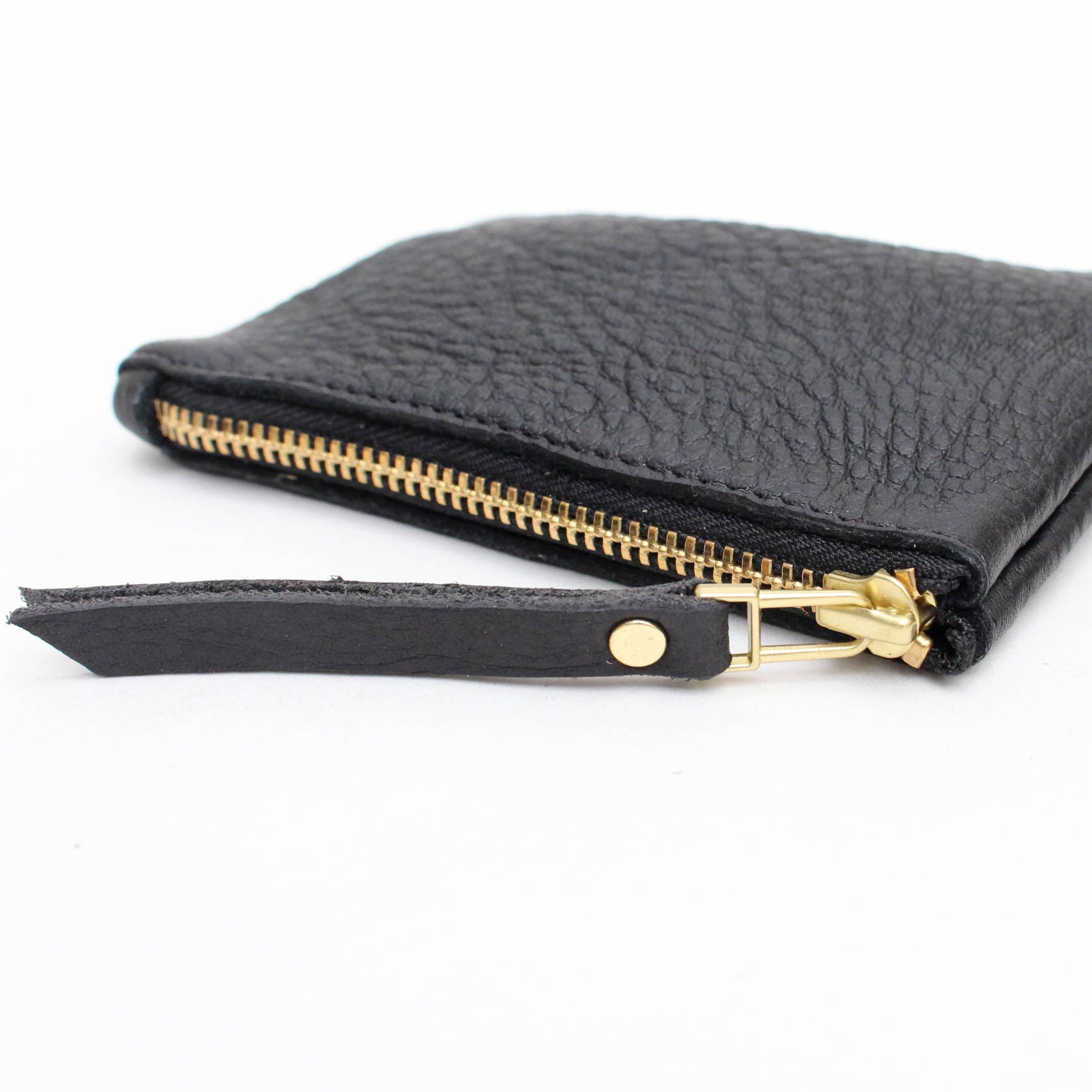 Black Leather Coin Purse, Foxcombe Coin Pouch - Etsy