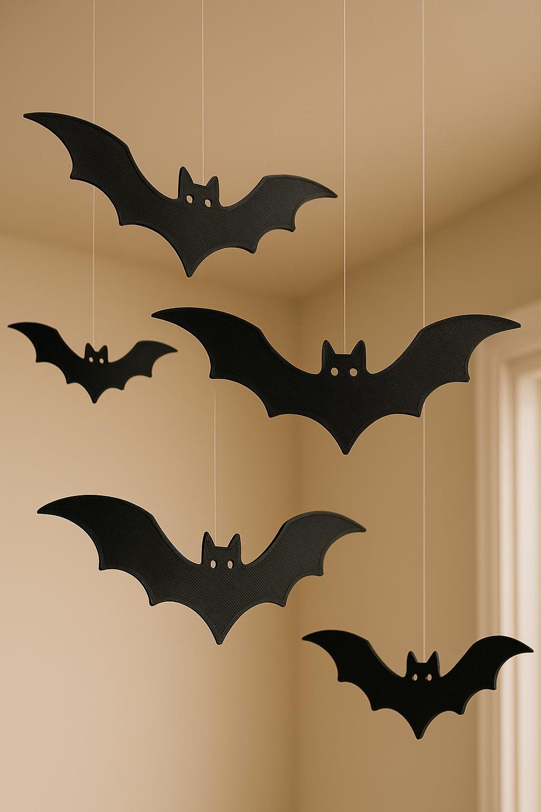 3D Printed Halloween Bat Decor Set – PLA Wall & Hanging Decoration - Etsy