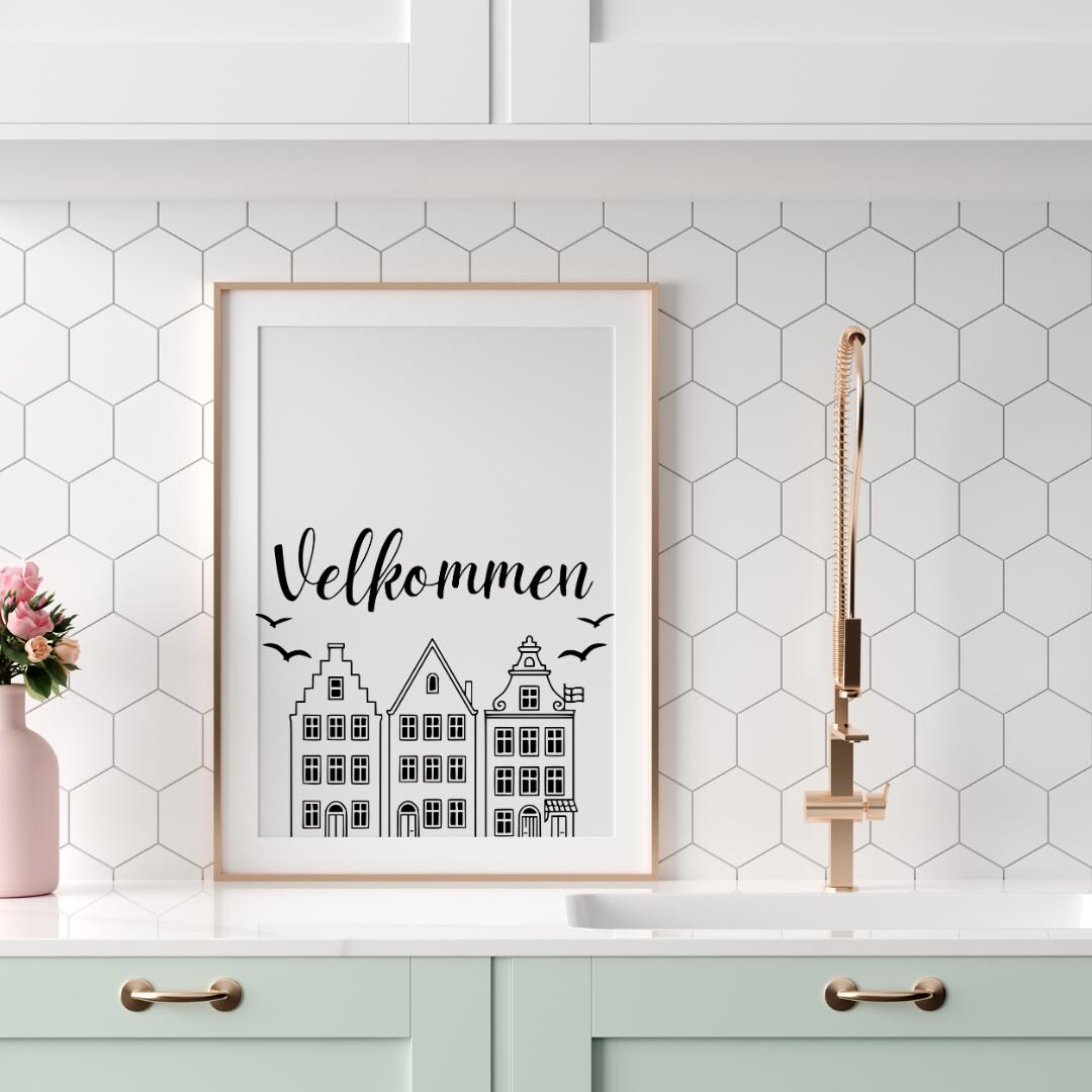 Velkommen SVG & PNG | Nordic Townhouse Welcome Design for Laser, Cricut ...