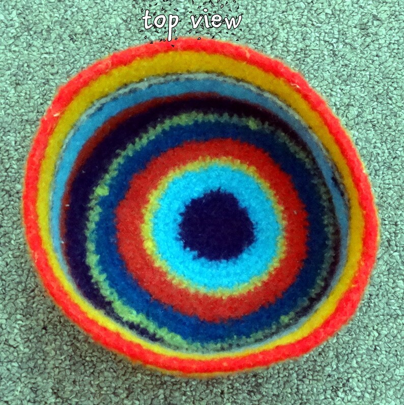 Multi-color Stripe Wool Felted Basket - Free Shipping Within USA - Etsy