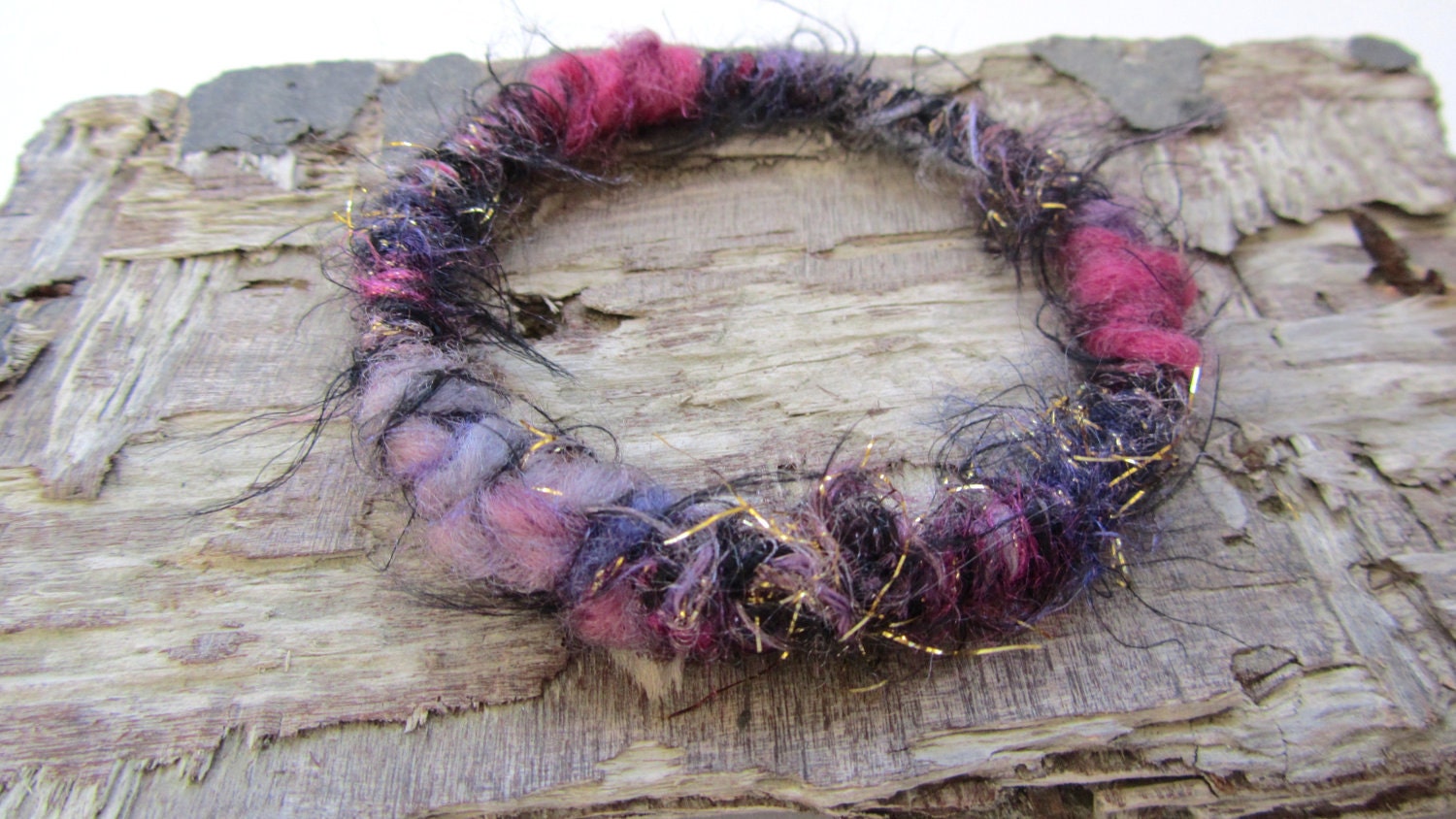 HOOPS Wool Wrapped Wreath Hoops Colorful Bangles Hippie - Etsy