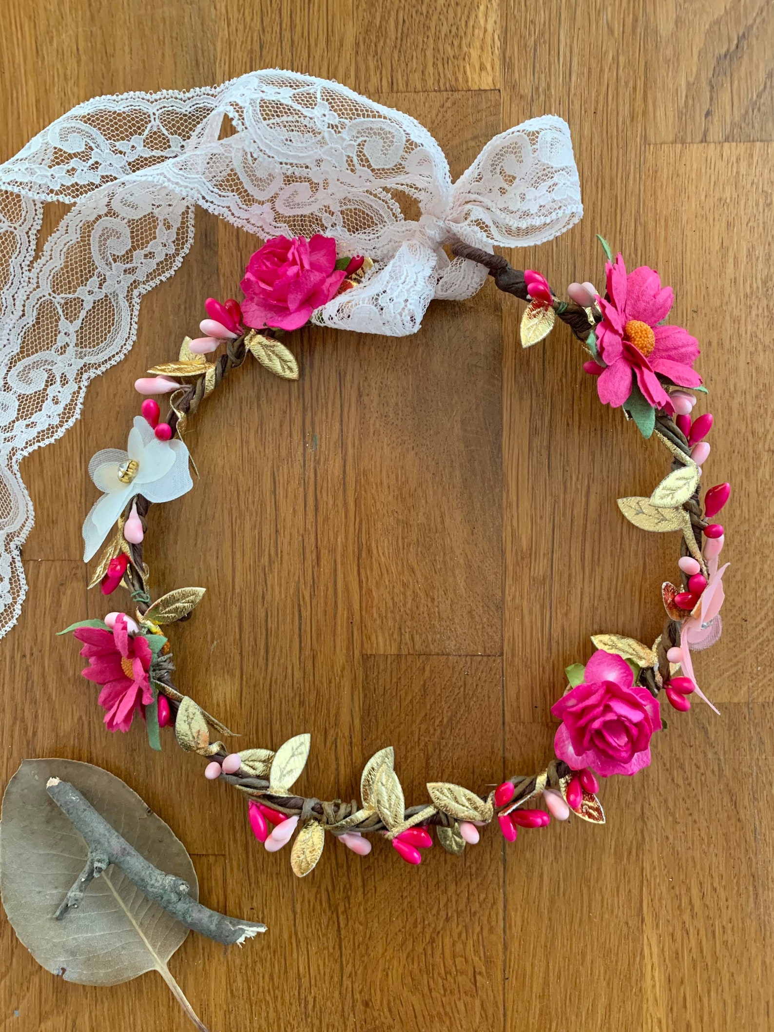 DIY Flower Crown ΚΙΤ, Flower Girl Kit, Fairy Crown Kit, Boho Crown ...