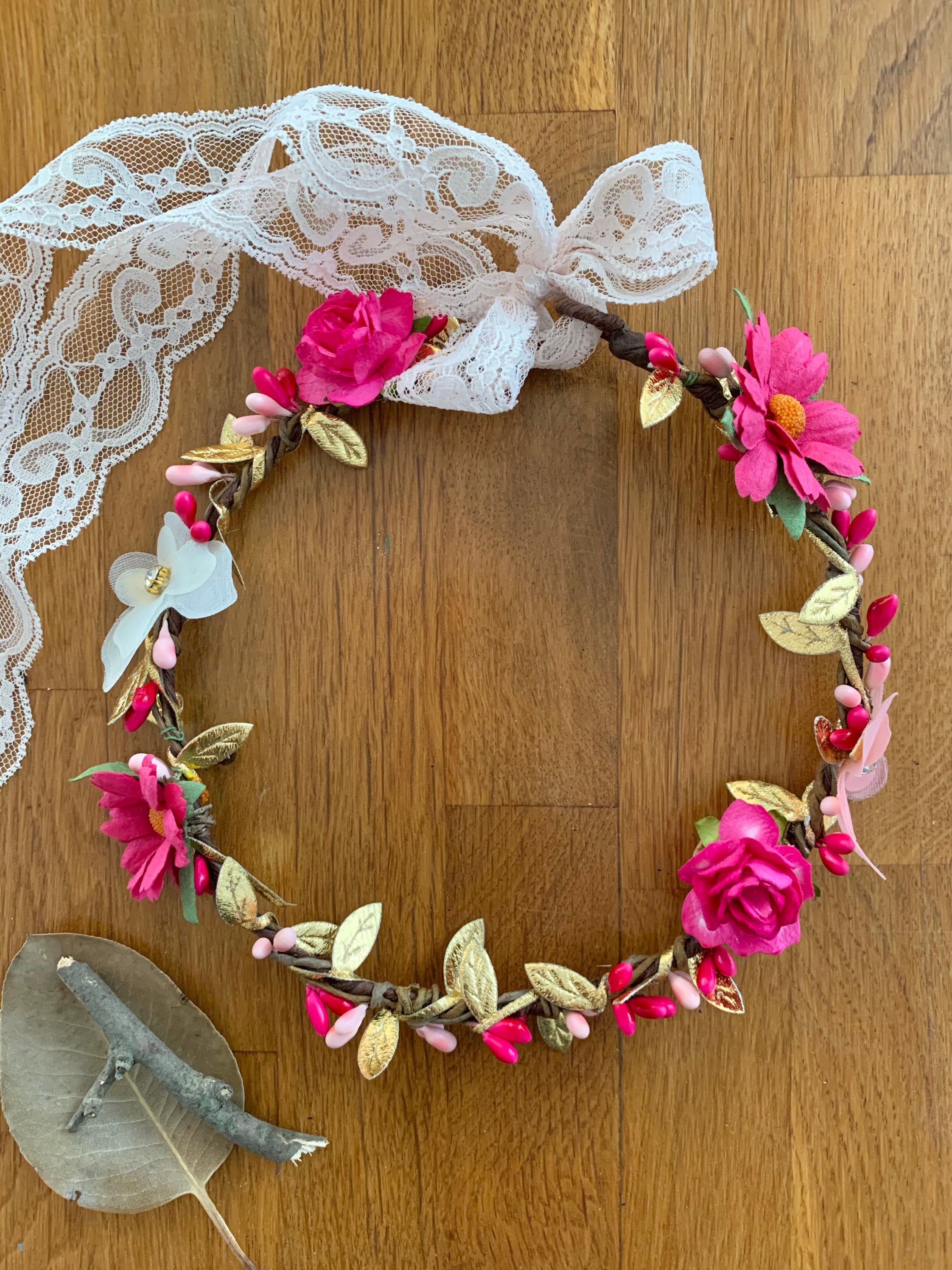 DIY Flower Crown ΚΙΤ, Flower Girl Kit, Fairy Crown Kit, Boho Crown ...