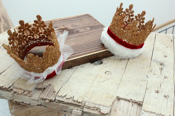SANTA BABY Crown Baby Santa Claus Christmas Lace Crown - Etsy