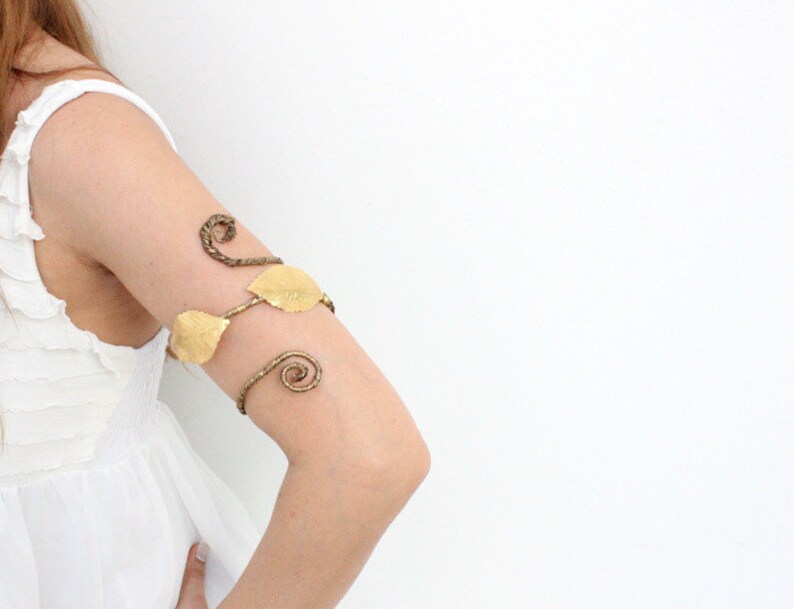 Gold CHALICE Upper Arm Cuff Woodland Upper Arm Cuff Gold - Etsy