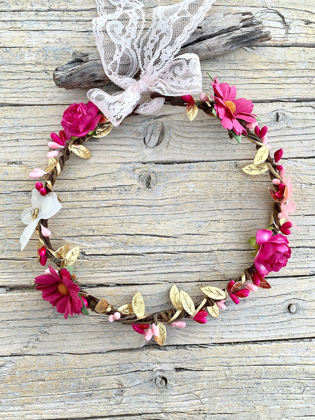 DIY Flower Crown ΚΙΤ, Flower Girl Kit, Fairy Crown Kit, Boho Crown ...