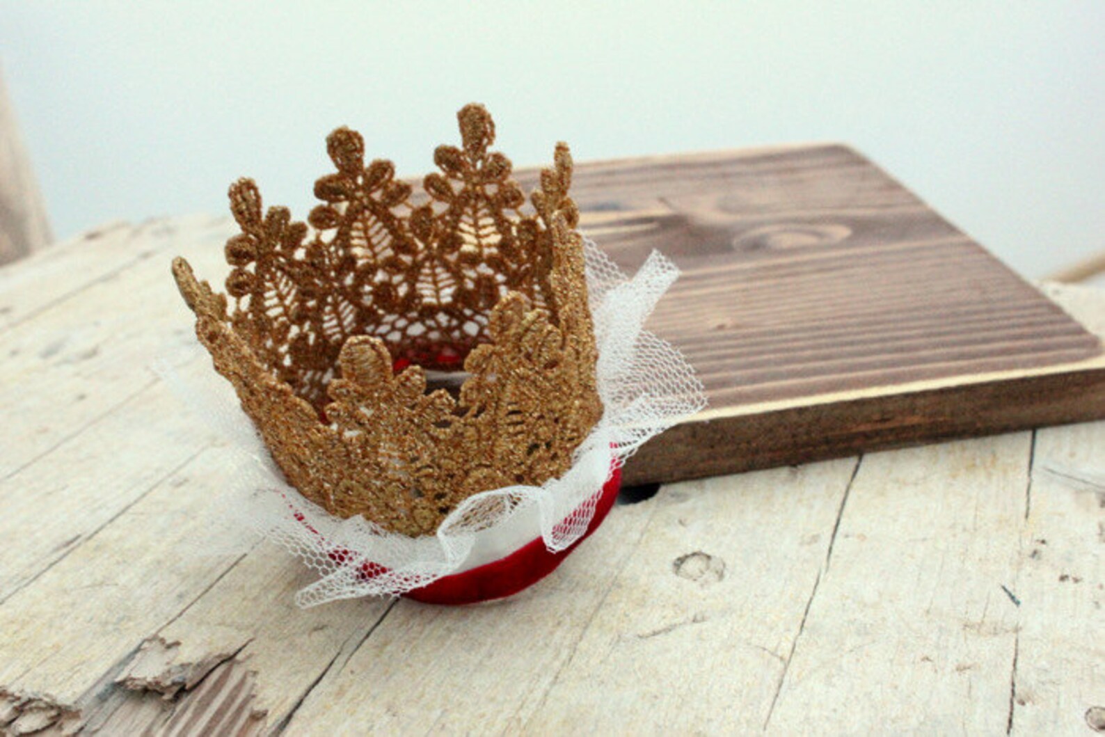 SANTA BABY Crown Baby Santa Claus Christmas lace crown headband Tulle ...