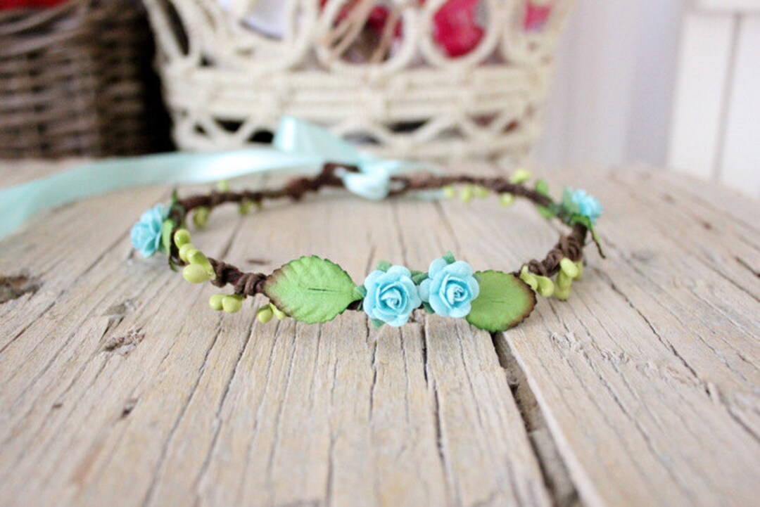 Veraman Rose Flower Crown: Rustic Headband Tiara - Etsy