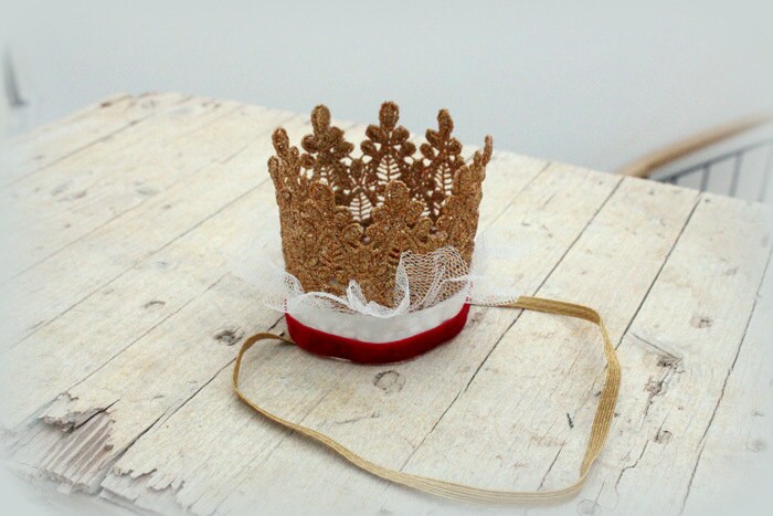 SANTA BABY Crown Baby Santa Claus Christmas Lace Crown - Etsy
