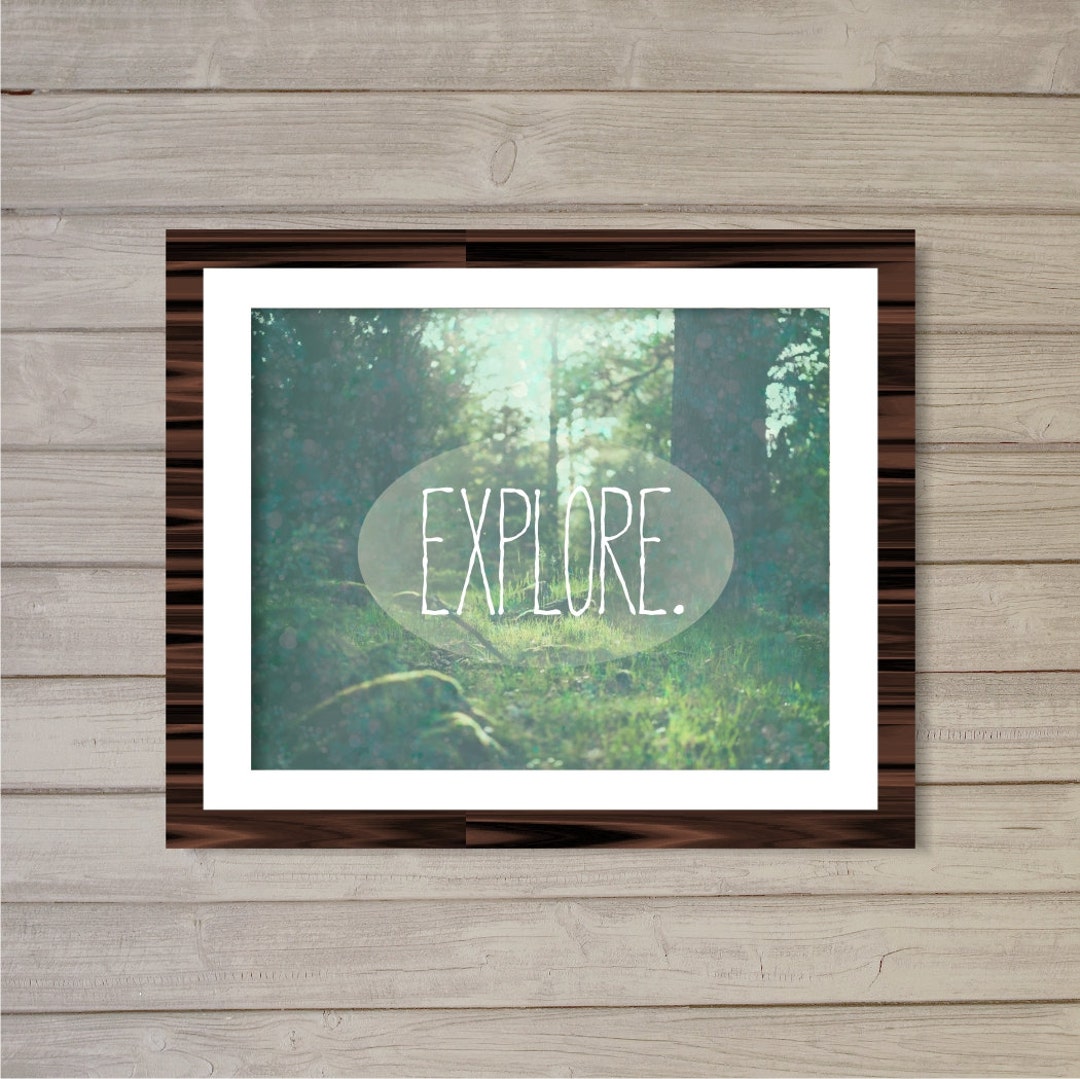 Explore Wall Art Printable -8x10- Instant Download Digital Poster Print ...
