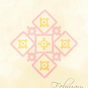 Tribal Art Print Set of 6 - Pink Orange - 8x10 Instant Download ...