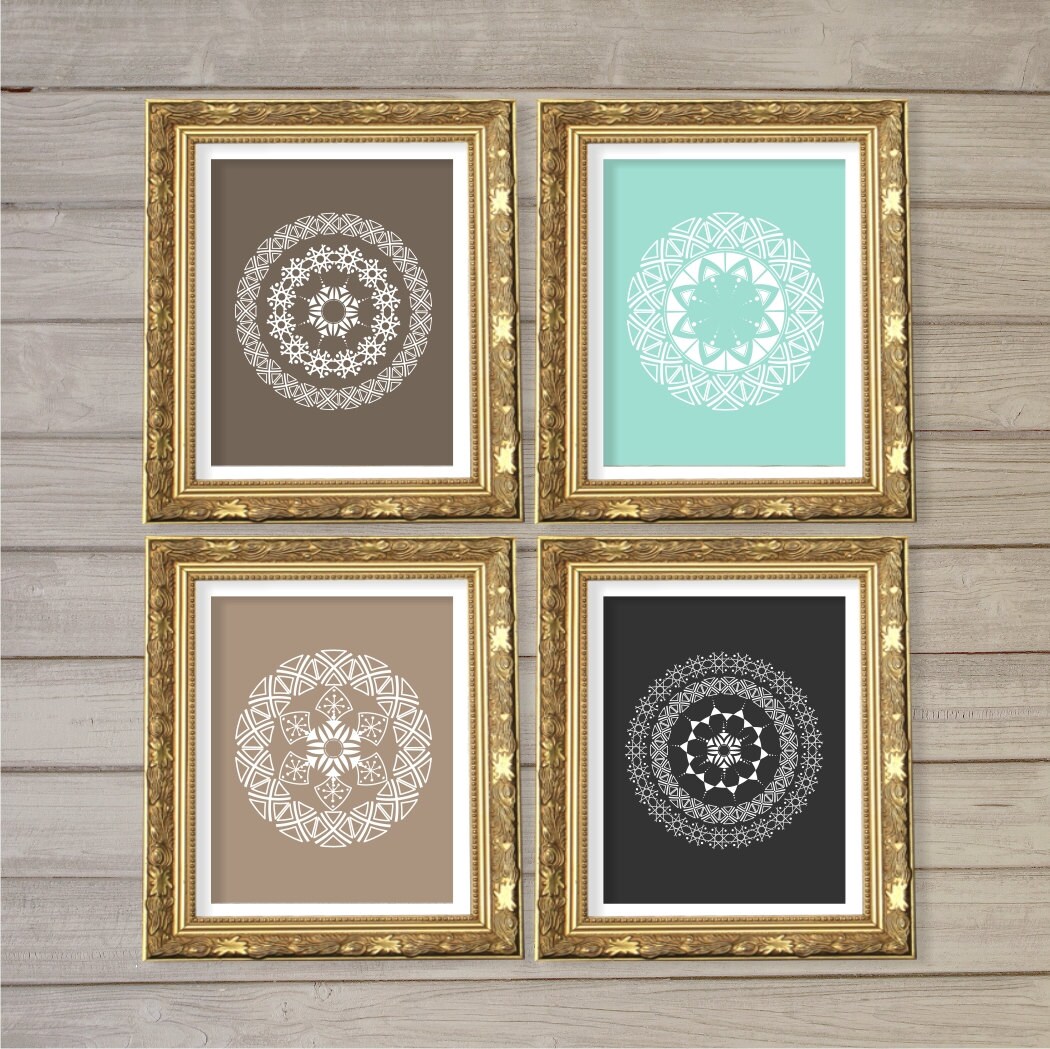Geometric Circle Mandala Medallion Pattern Printable Wall Art - Etsy