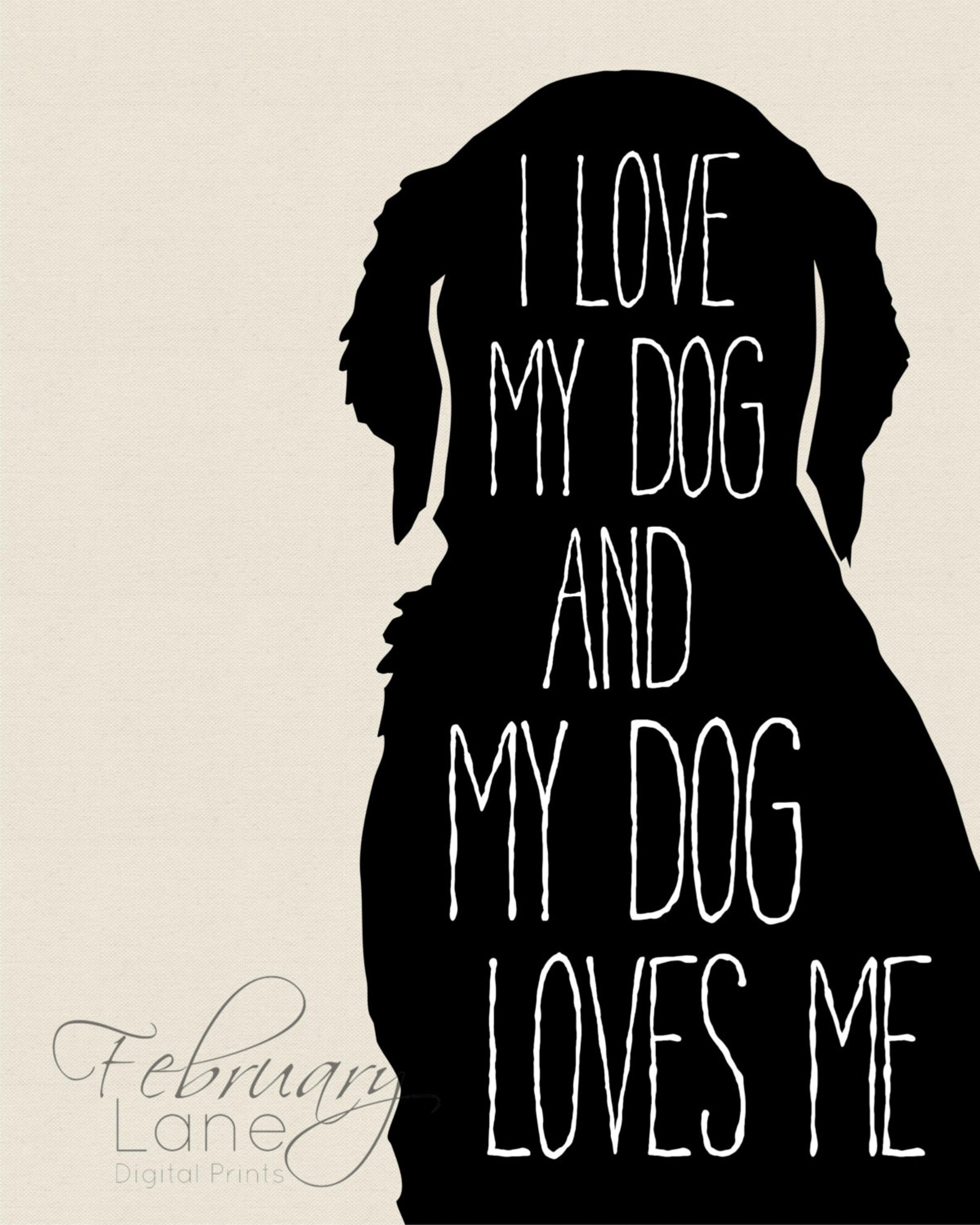 I Love My Dog and My Dog Loves Me Instant Download Printable - Etsy