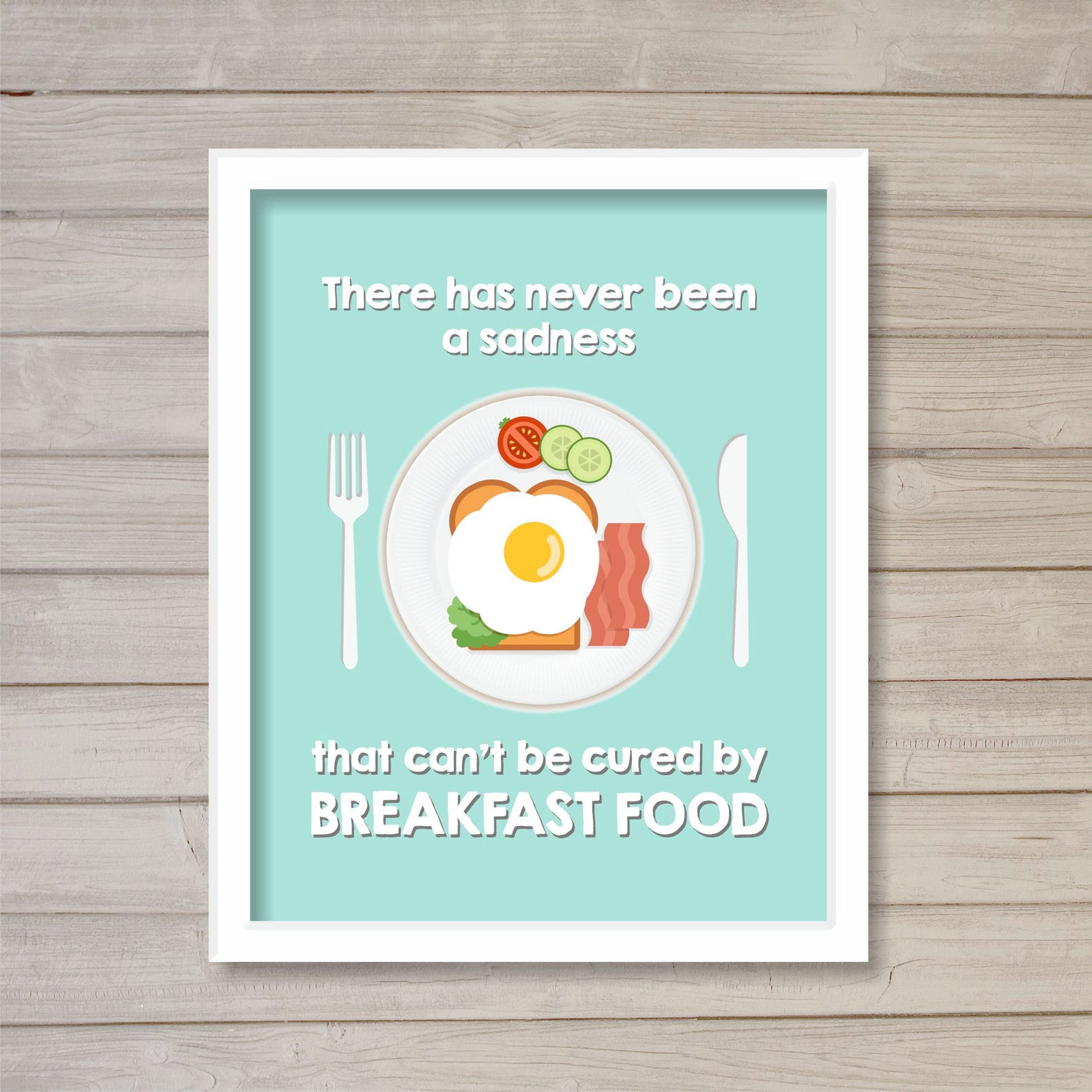 Ron Swanson Breakfast Quote Parks and Recreation Inspired Wall Art ...