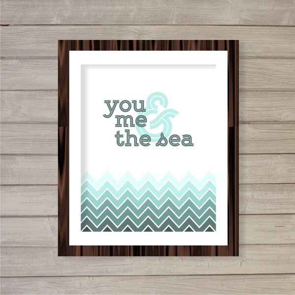 Sea Shells set of 4 8x10 Turquoise Beach Seaside Ocean Nautical Instant ...