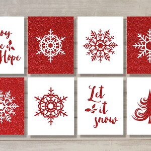 Christmas Wall Art Printable Bundle - 28 JPG Printables 8x10 - Instant ...