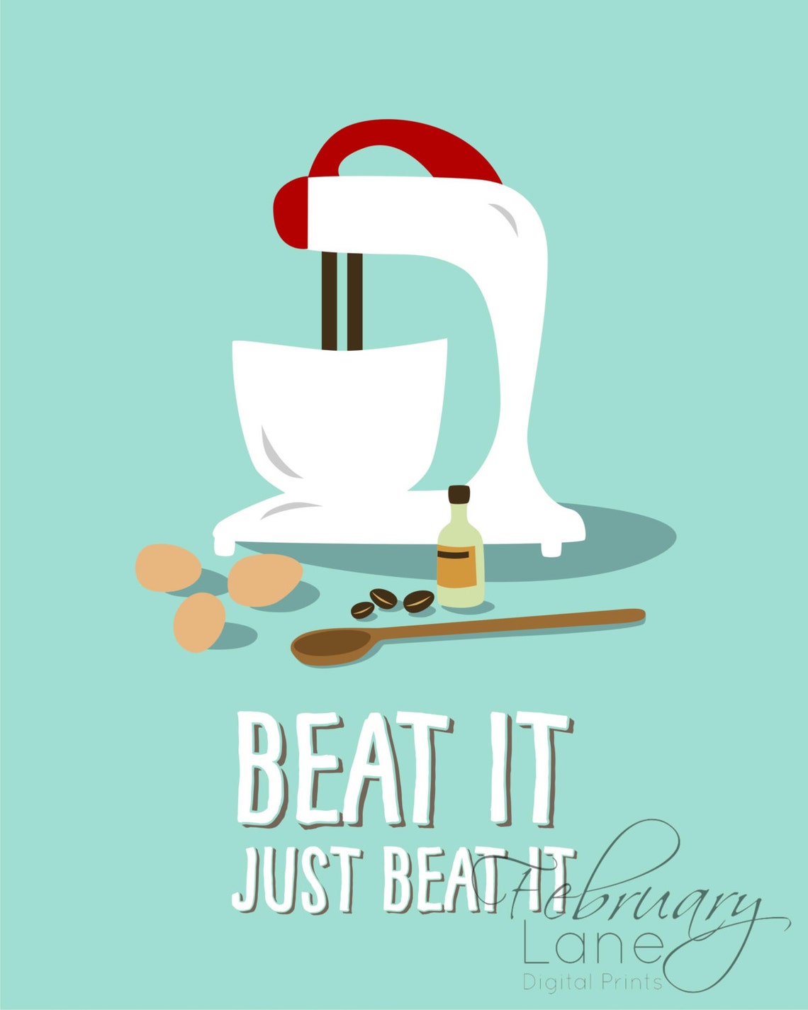 Funny Kitchen Printable Wall Art Prints Set of 4 Turquoise - Etsy