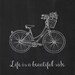 Life is a Beautiful Ride Vintage Bicycle Wall Art Printable Instant ...