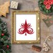 Christmas Tree Red Glitter Wall Art Printable- 8x10 - Instant Download ...
