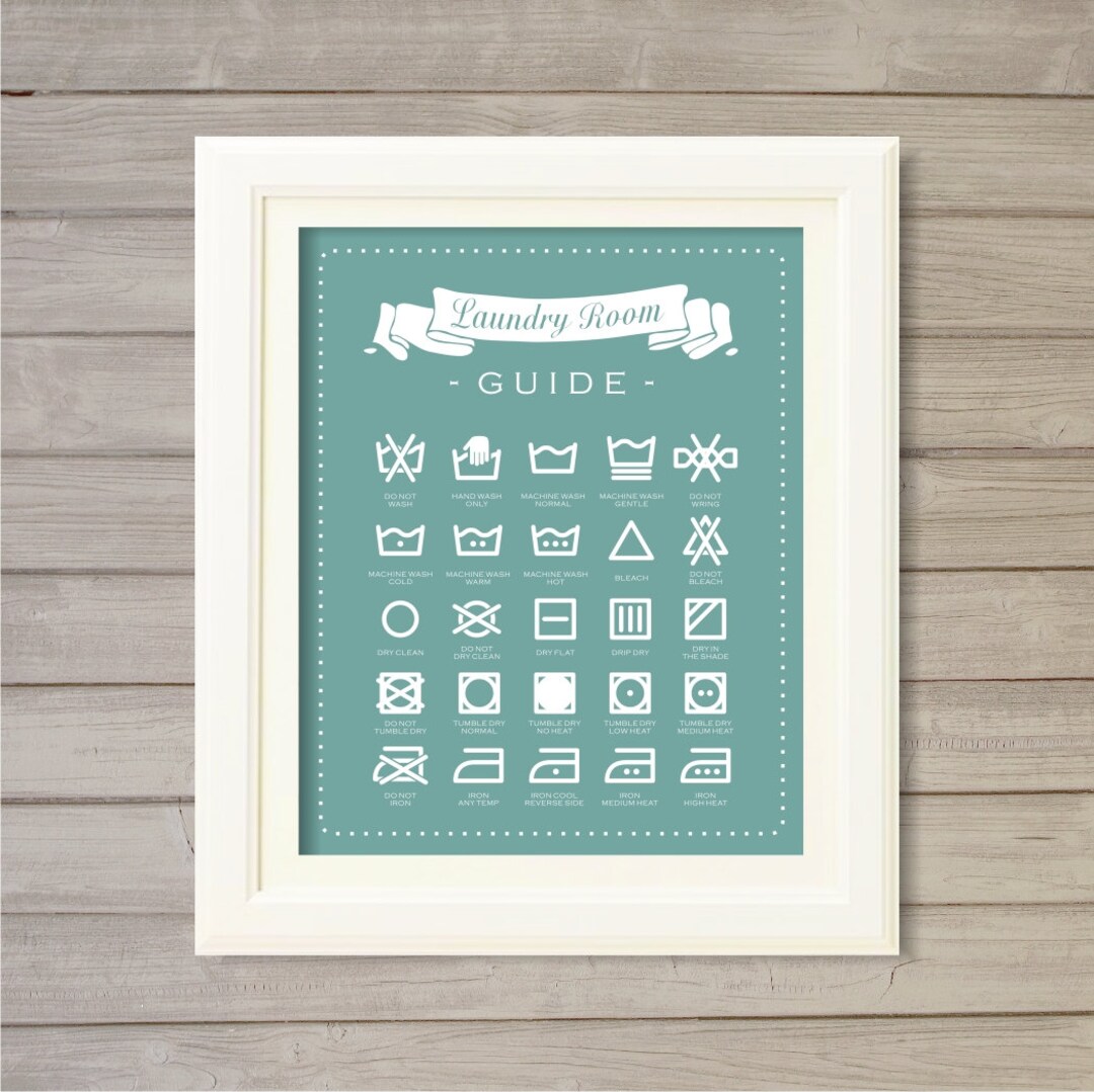 Laundry Room Guide Wall Art Printable - 8x10- Instant Download Print ...