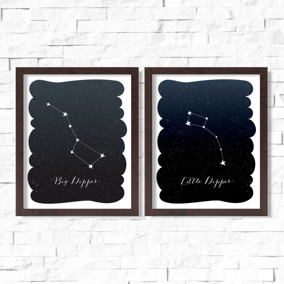 Big Dipper Little Dipper Ursa Major Ursa Minor Wall Art Printable 8x10 ...