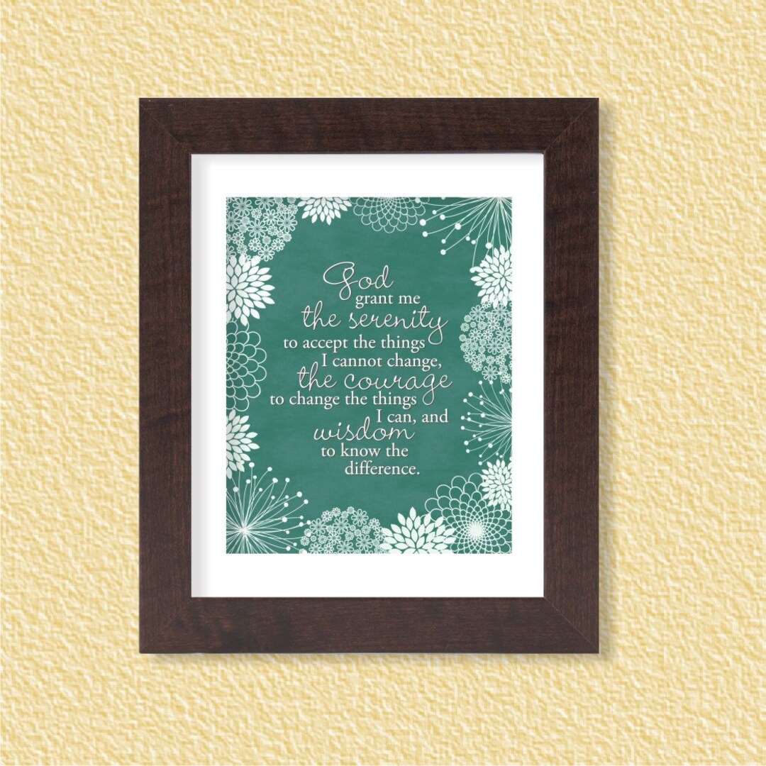 Serenity Prayer - 8x10 - Instant Download, Digital Print, Poster, Bible ...