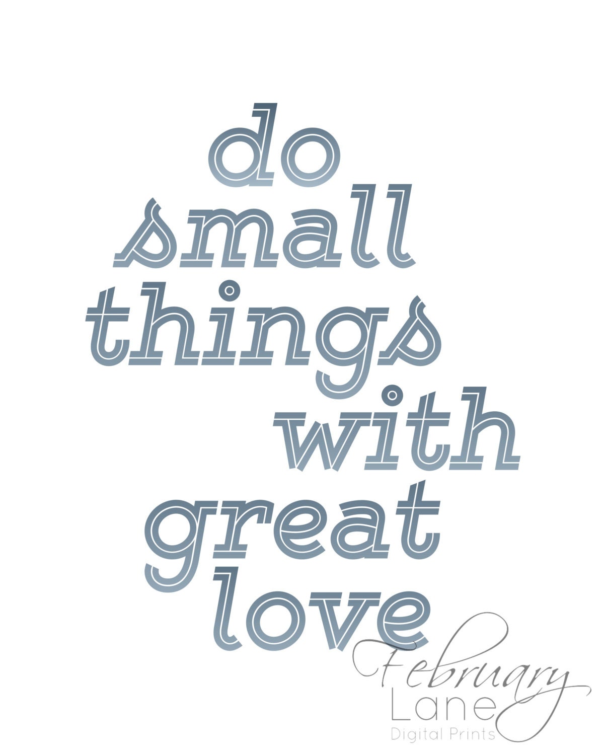 Instant Download Printable Wall Art Do Small Things With Great | Etsy
