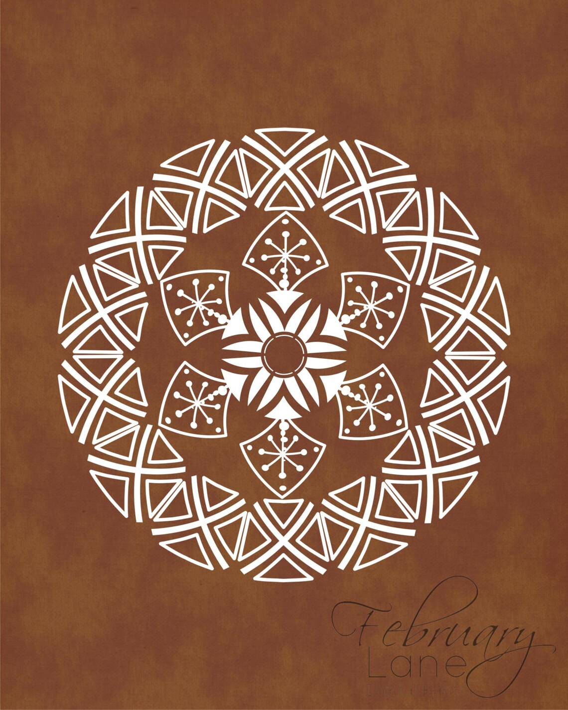 Geometric Circle Mandala Medallion Pattern Printable Wall Art Set of 4 ...