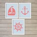 Nautical Nursery Pastels Printable Light Blue & Pink Set - Etsy