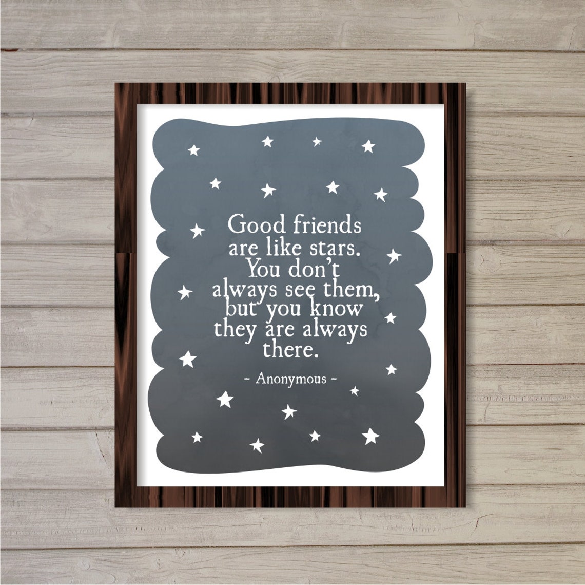 Good Friends Are Like Stars 8x10 Instant Download Quote - Etsy