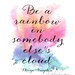 Be a Rainbow Maya Angelou Quote Wall Art Printable Watercolor ...