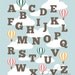 Nursery Alphabet Abcs Hot Air Balloon Printable Wall Art - 8x10 ...