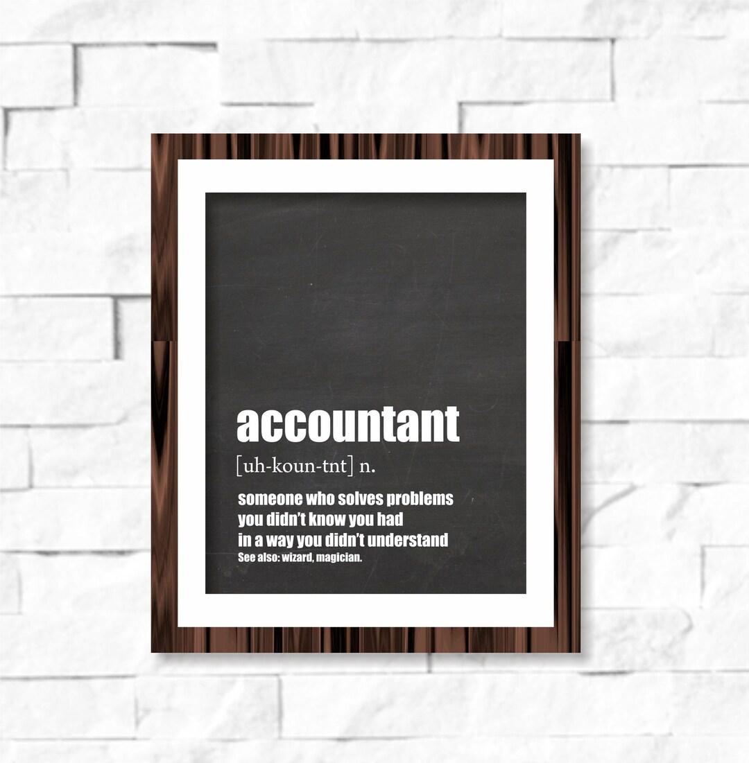 Accountant Definition Dictionary Wall Art Printable -8x10- Instant ...