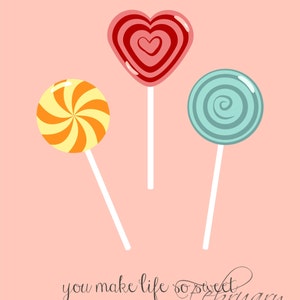 Kitchen Bakery Decor Printable Wall Art Cupcakes Ice Cream Lollipops ...
