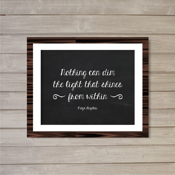 Maya Angelou Quote Wall Art - Etsy